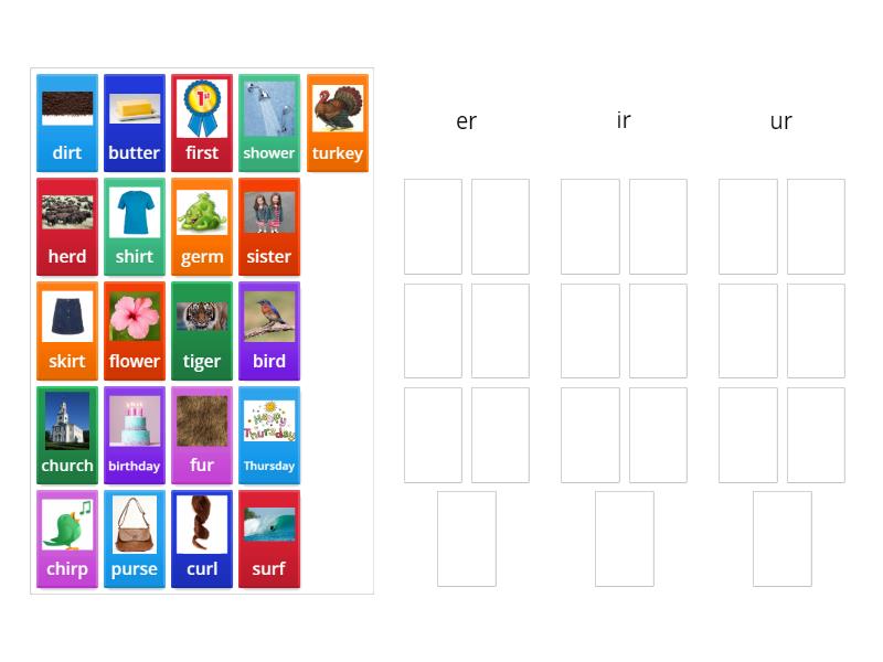 er ir ur game - Group sort