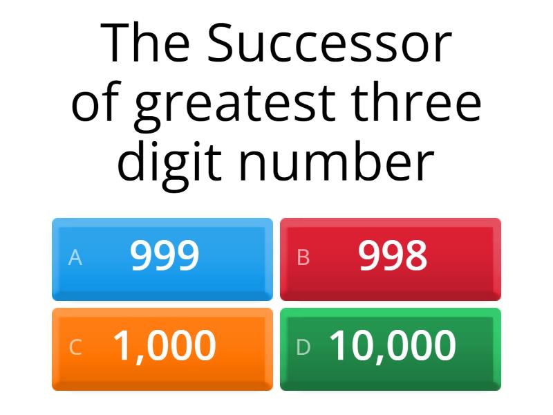 Successor and predecessor - Quiz