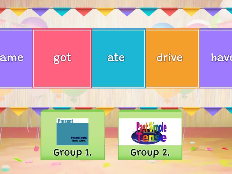 Past Simple Tense/ Irregular Verbs/ Part 1. - Speed sorting