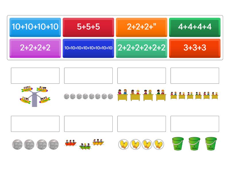 Multiplication as Repeated Addition - Match up