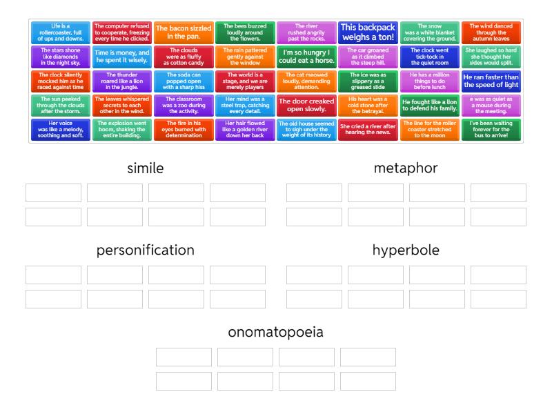Figurative Language Sort 1 - Group sort