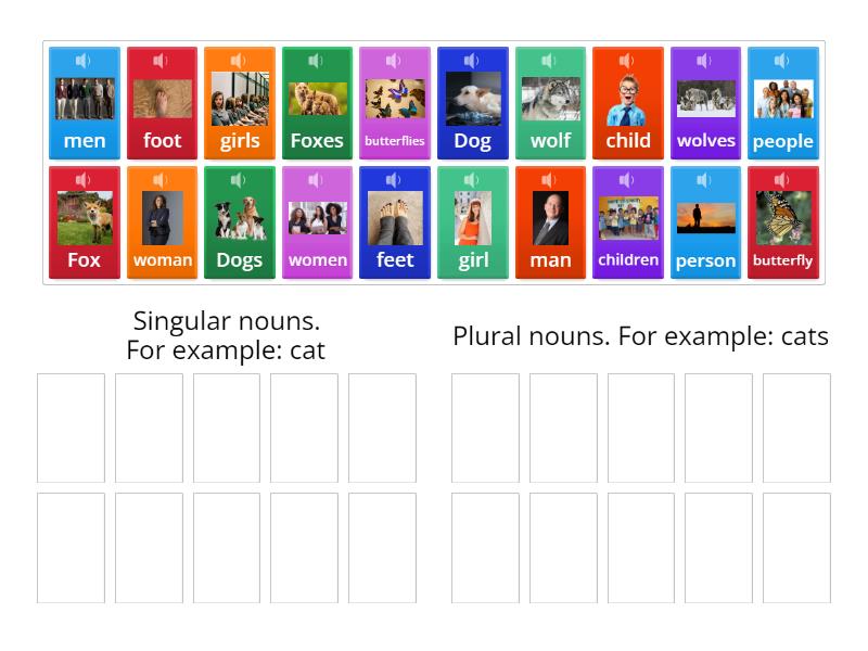 plural nouns - Group sort