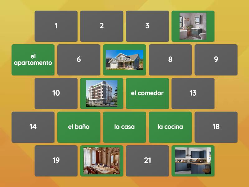 EntreCulturas 1, Unidad 3 - Mi Casa, Mi Hogar - Matching pairs