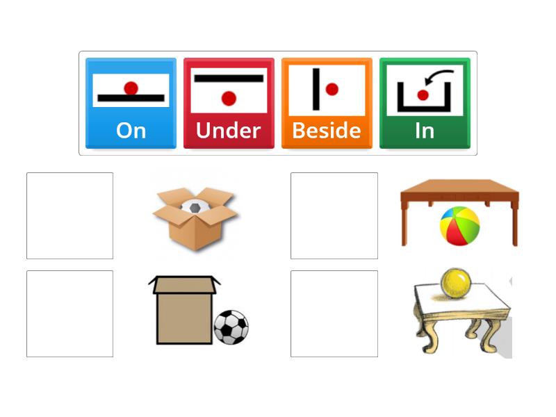 Prepositions (ball) - Match up