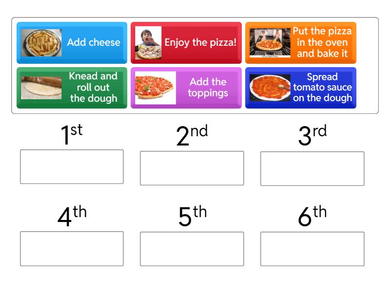 How To Make a Pizza? (Sequence) - Rank order
