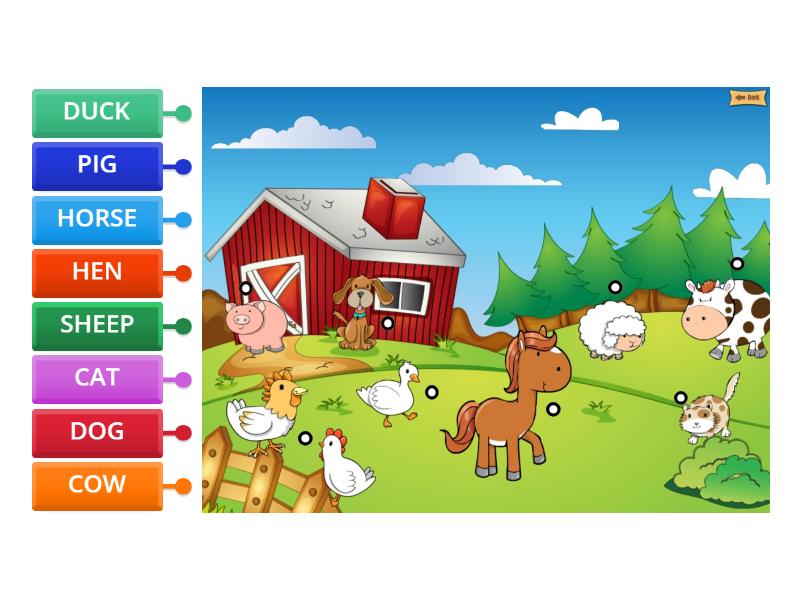 LABEL THE FARM ANIMALS - Labelled diagram