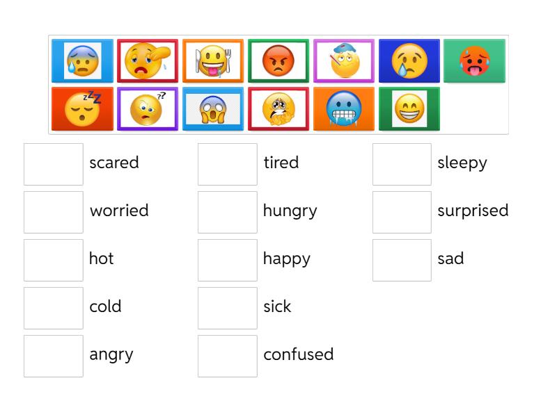 Feelings and Emotions - Find and Match - Match up