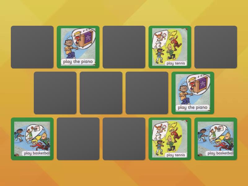 Kid`s Box 1 Unit 9. Hobbies - Matching pairs