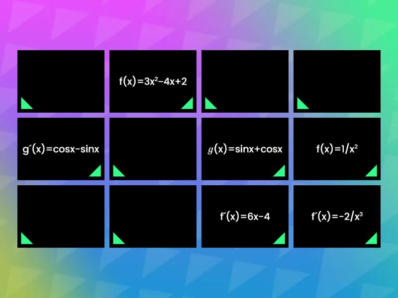 Find the derivative of the function: - Matching pairs