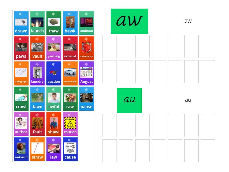 au and aw sort - Group sort