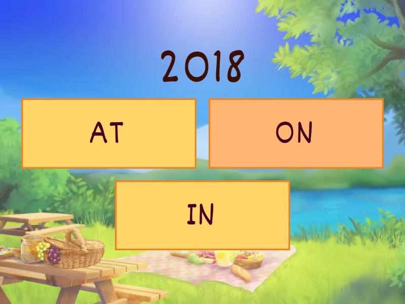 Prepositions of Time (on/at/in) - Quiz