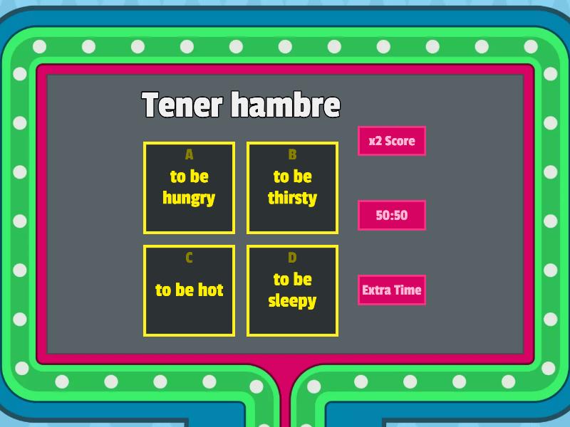 Tener Phrases - Gameshow quiz