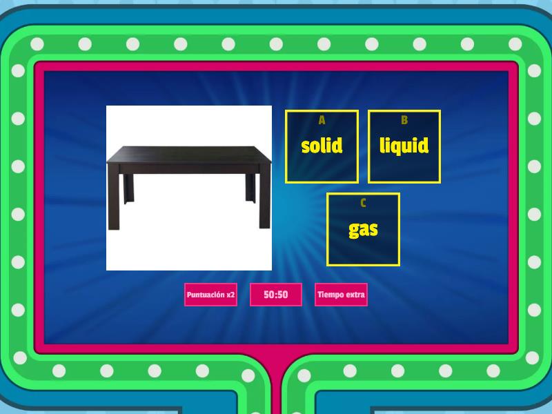 Solid, liquid and gas - Gameshow quiz