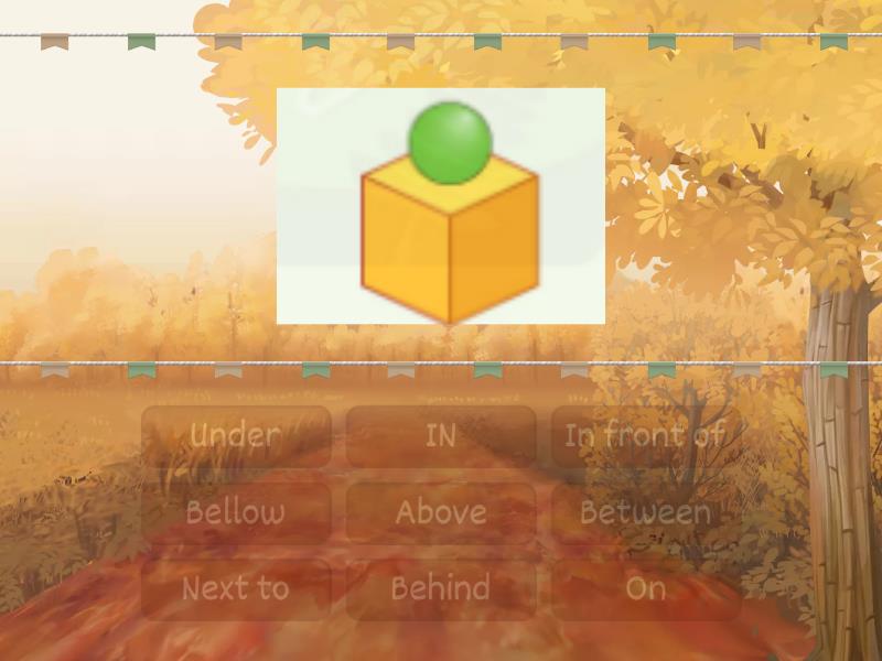 Prepositions balls - Find the match