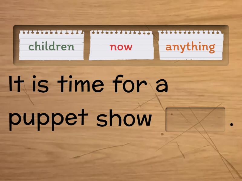 The Big Day/Rocky Spelling List 12 HFWs - Complete the sentence