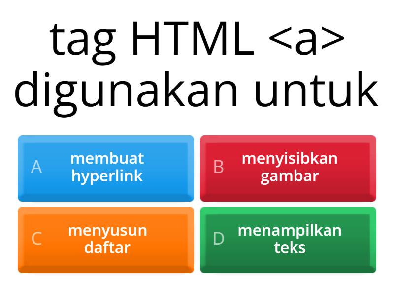 SOAL LATIHAN HTML - Quiz