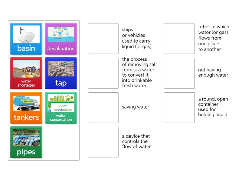 11 General - Unit 8 - Lessons 7 - 8 - Vocabulary Matching - Match up