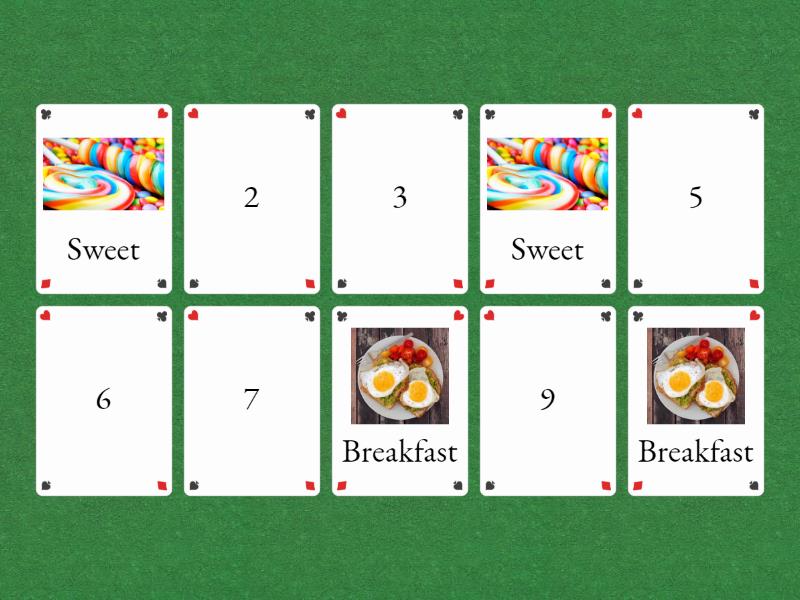 Pancakes Vocabulary PL1 Game - Parejas