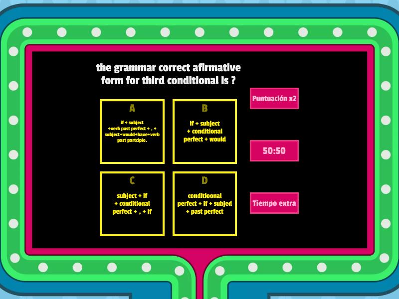 Third Conditional - Gameshow quiz