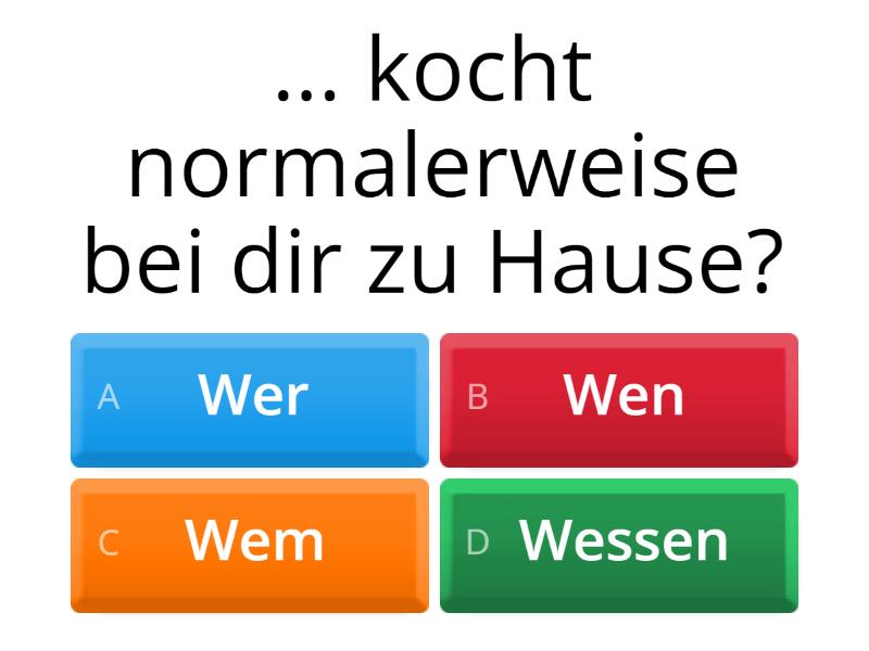 Wer? Wessen? Wem? Wen? - Quiz