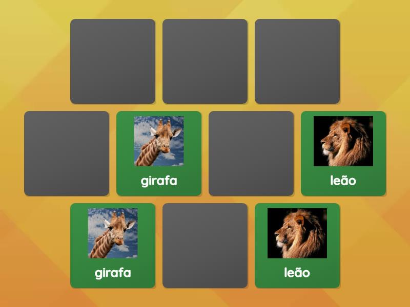 Jogo da memória animais - Matching pairs