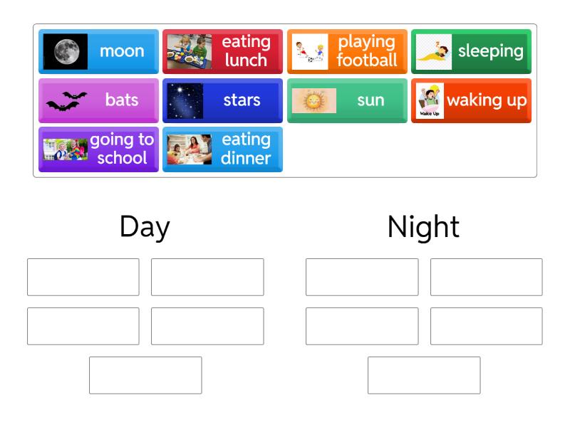 Day and Night Sorting Game - Group sort