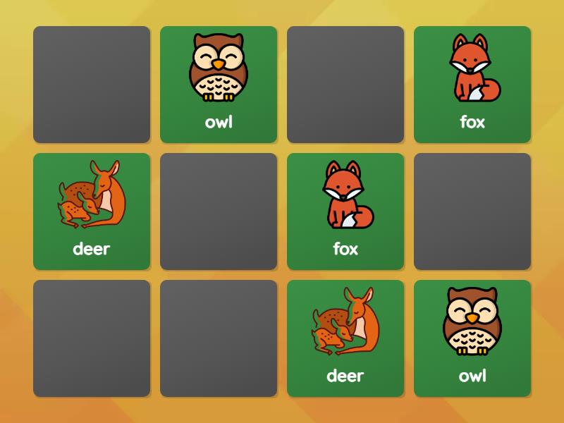 Forest animals - Parejas