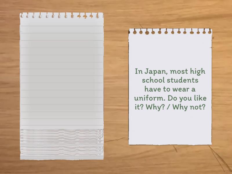 Eiken Grade Pre-2 practice (2) - Speaking cards