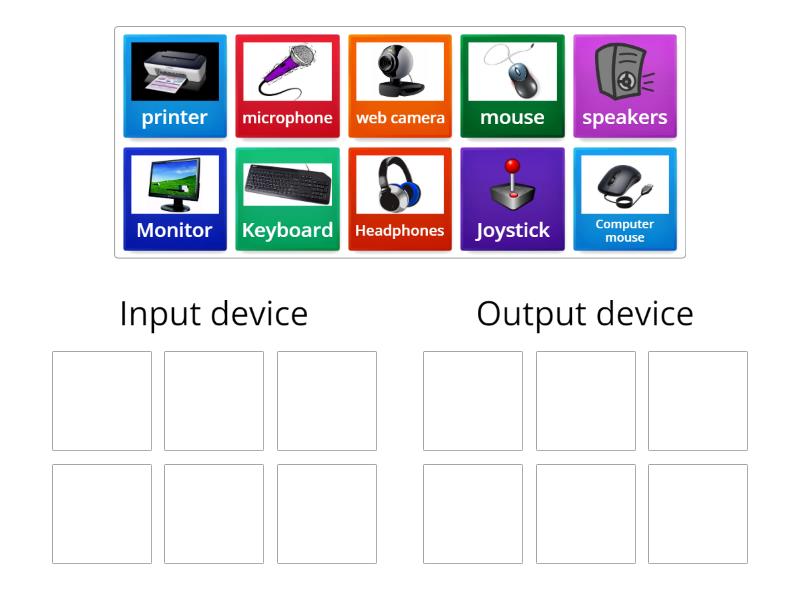 ICT - Input and Output devices - Group sort