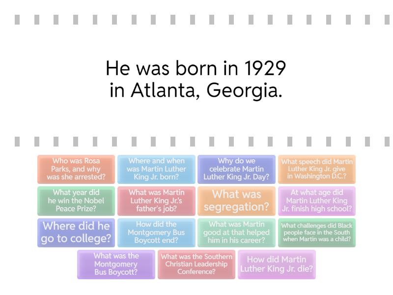 Reading Comprehension Questions with Excerpts - Find the match