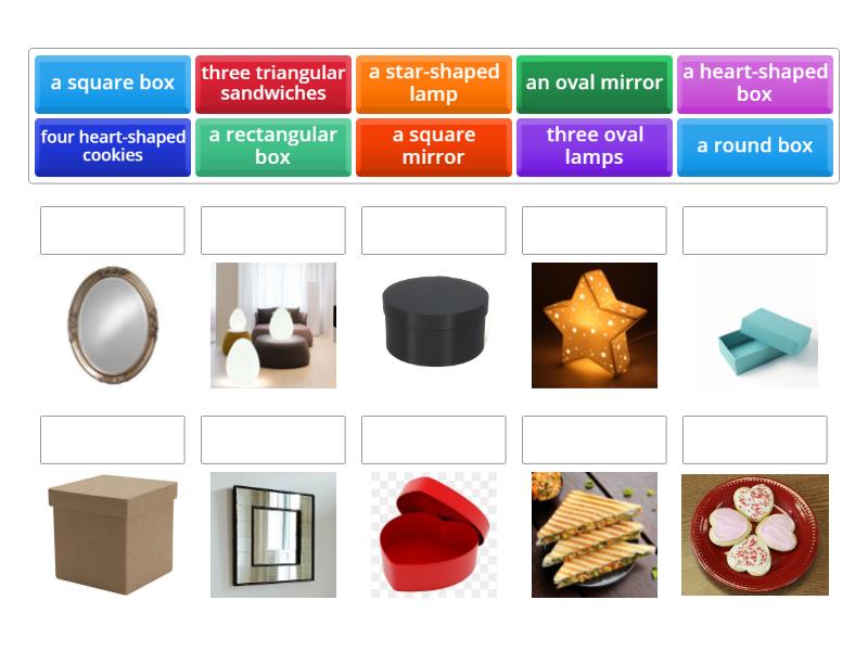 P2 Unit 4 shapes (adjectives) - Match up