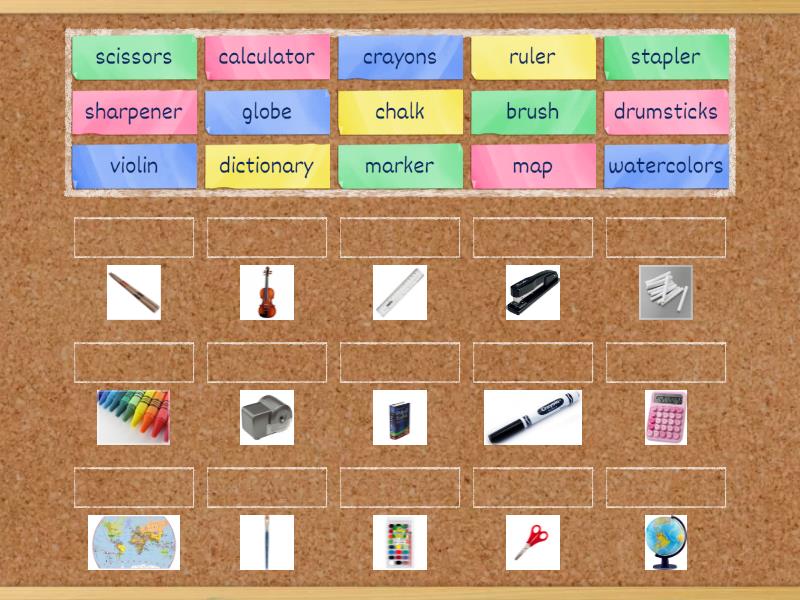 school supplies - Match up