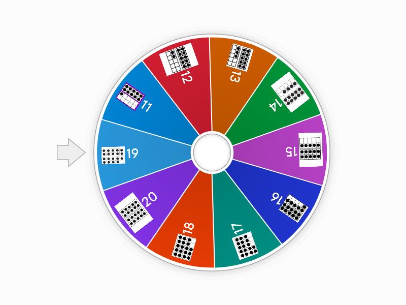 BINGO 11-20 TEN FRAMES - Spin the wheel