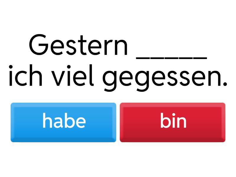 Perfekt mit "haben" oder "sein"? - Cuestionario