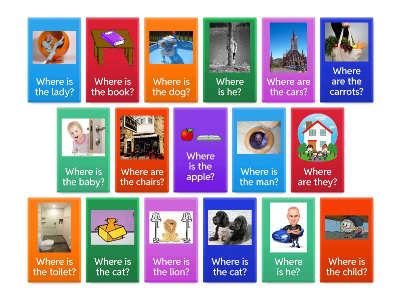 Where are they? Prepositions of Location - Flip tiles