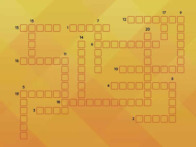 PRESENTE DE INDICATIVO (REGULARES) - Crossword