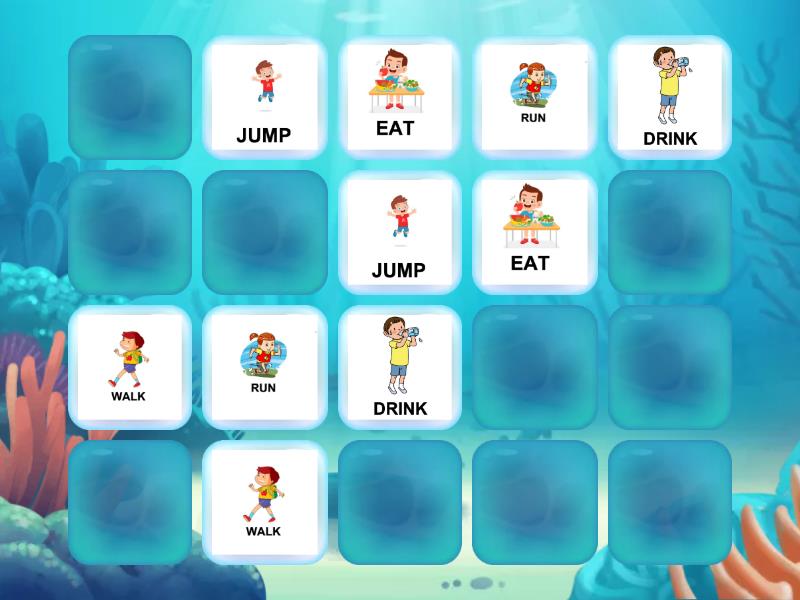 ACTION VERBS - Matching pairs