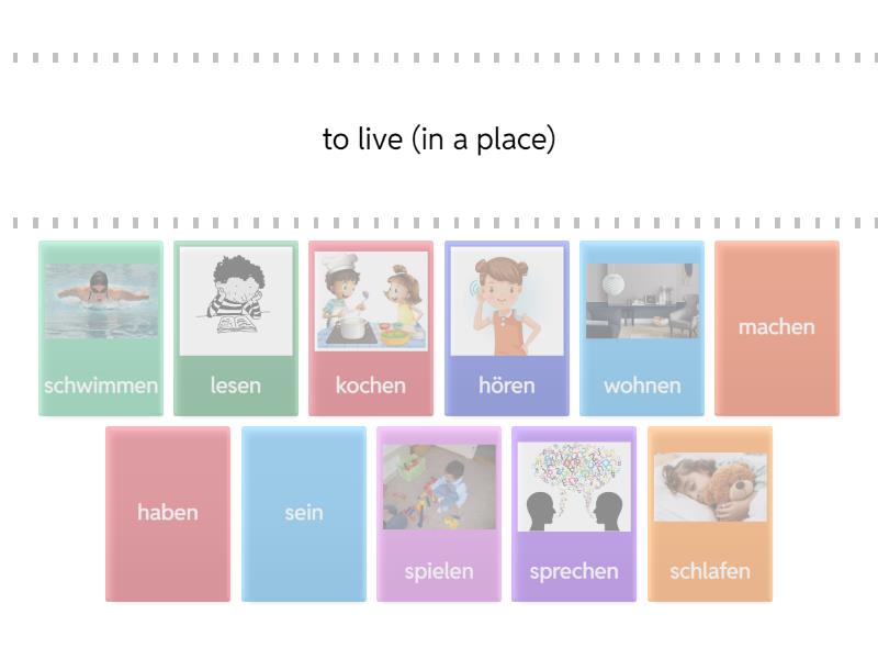 Year 7 German Basic Verbs 01 - Find the match