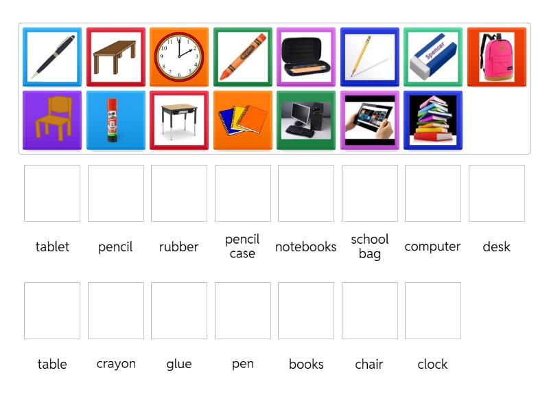 Smart Vision Basic English - School Supplies - Match up