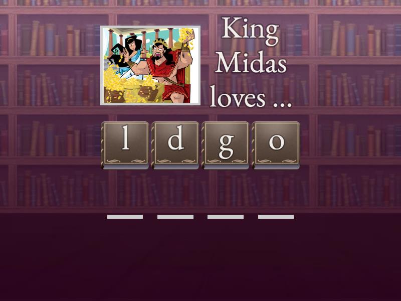 King Midas story VOCABULARY - Anagrama
