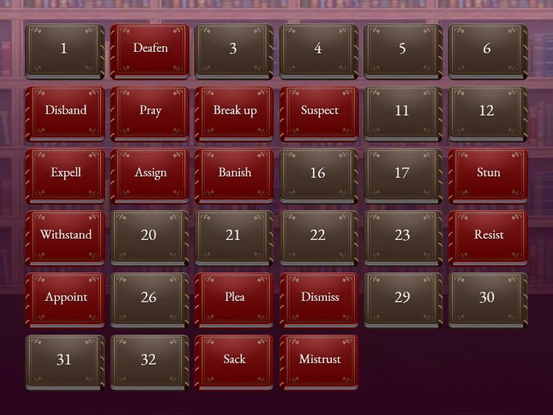 Harry Potter 5 voc (verbs) - Matching pairs