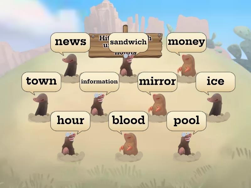 04 COUNTABLE and UNCOUNTABLE NOUNS - Whack-a-mole