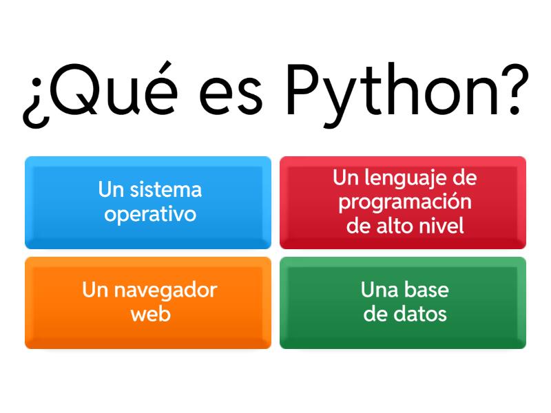 Python básico - Cuestionario