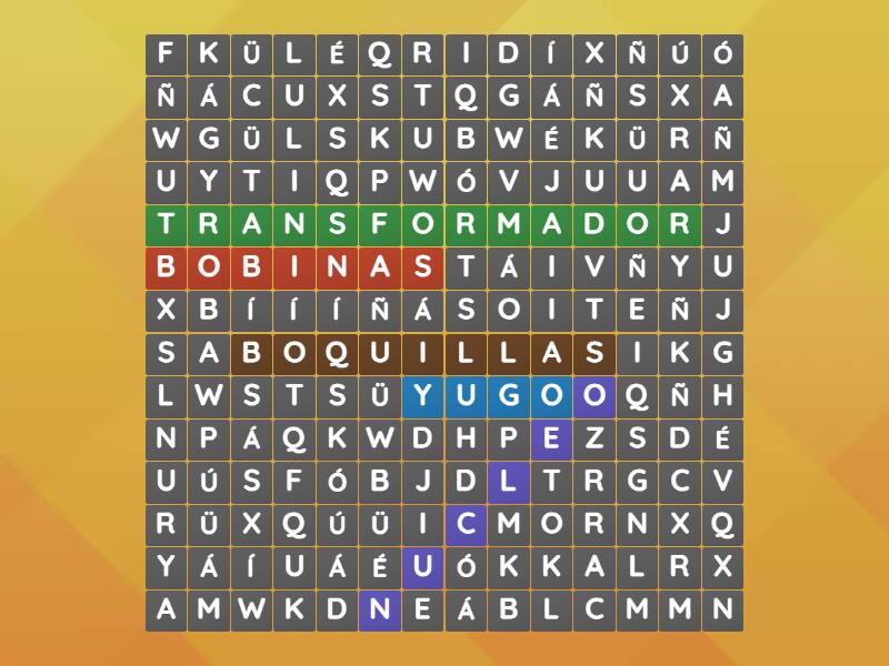 taller - Sopa de letras