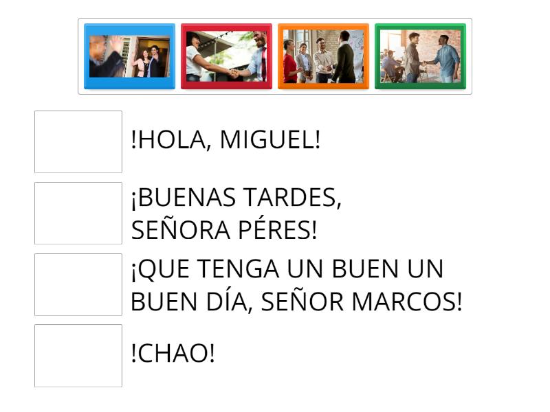 ANTES DE EMPEZAR- SALUDOS Y DESPEDIDAS - Match up