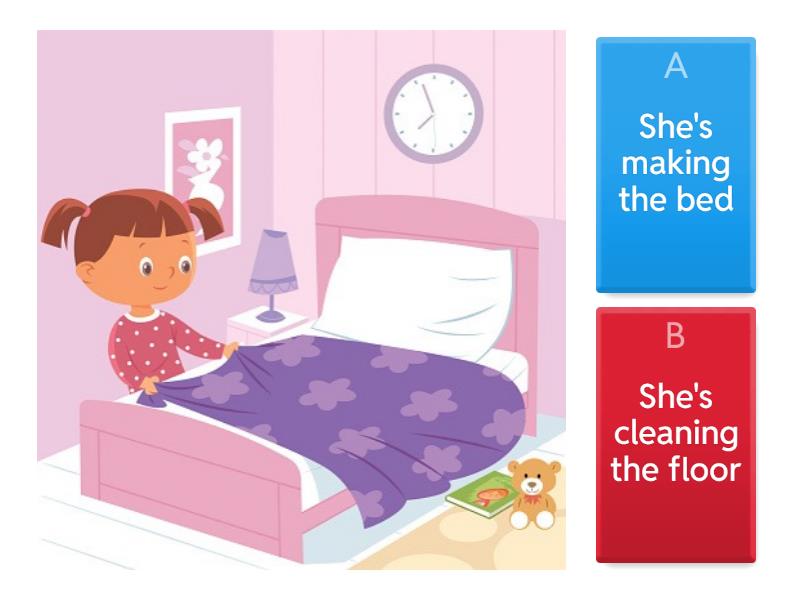 Team together 1 Present continuous / chores - Quiz