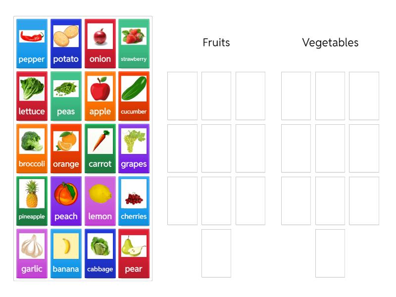 SM1 - Fruits and Vegetables - Group sort