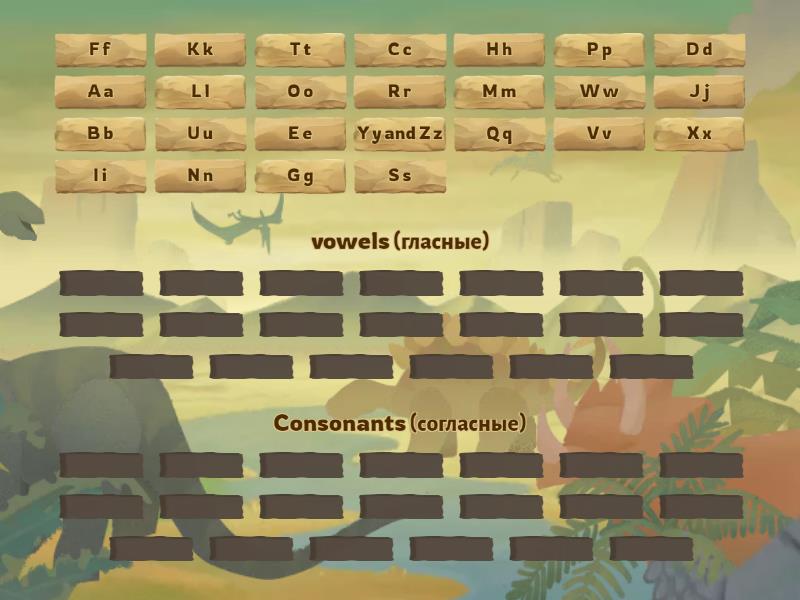 Consonants and vowels - Group sort