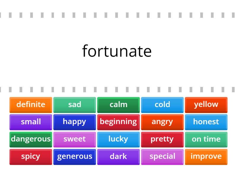 Synonyms - Find the match