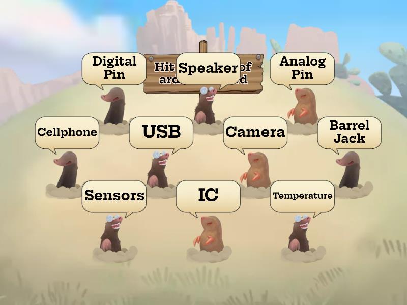 Parts of Arduino Board - Whack-a-mole